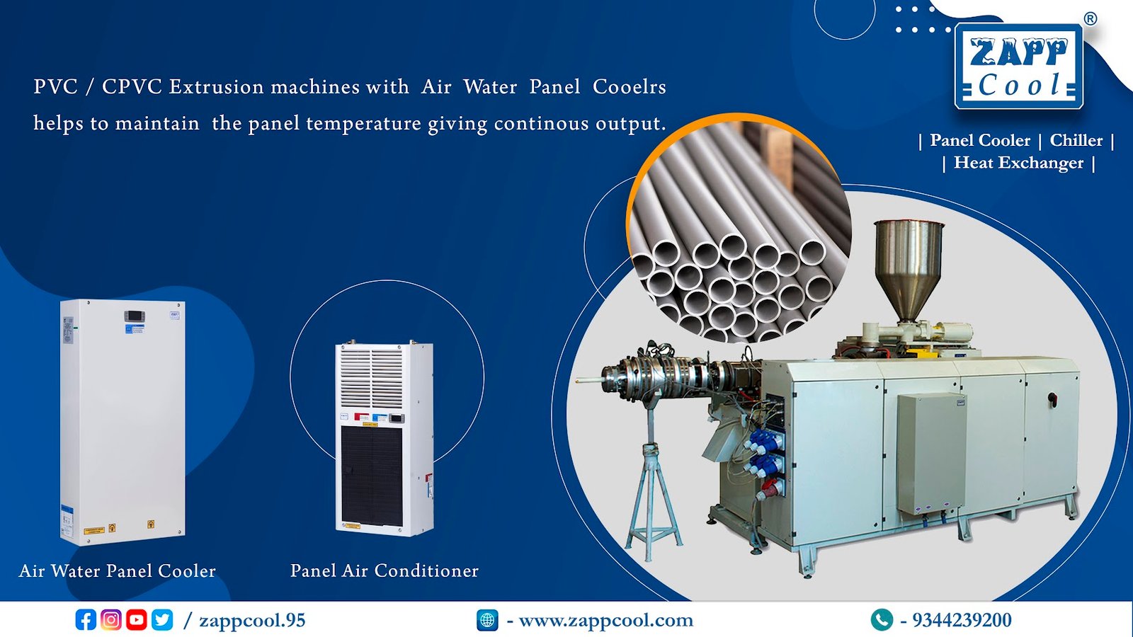 Zapp Cool Panel Air Conditioner, CNC Panel cooler from Coimbatore India