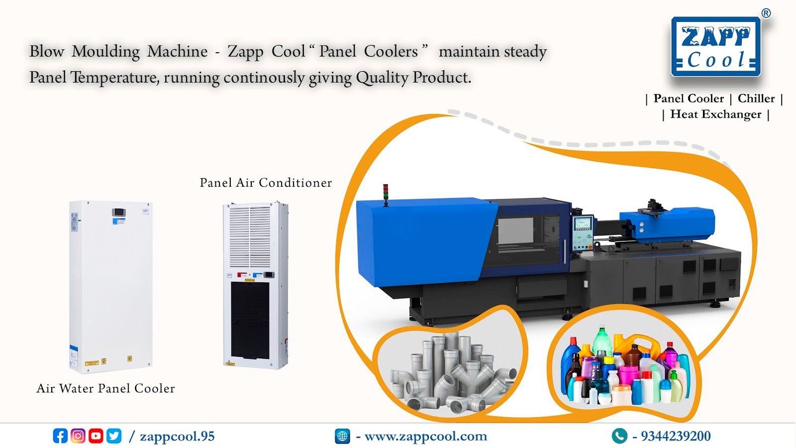 Zapp Cool Panel Air Conditioner, CNC Panel cooler from Coimbatore India